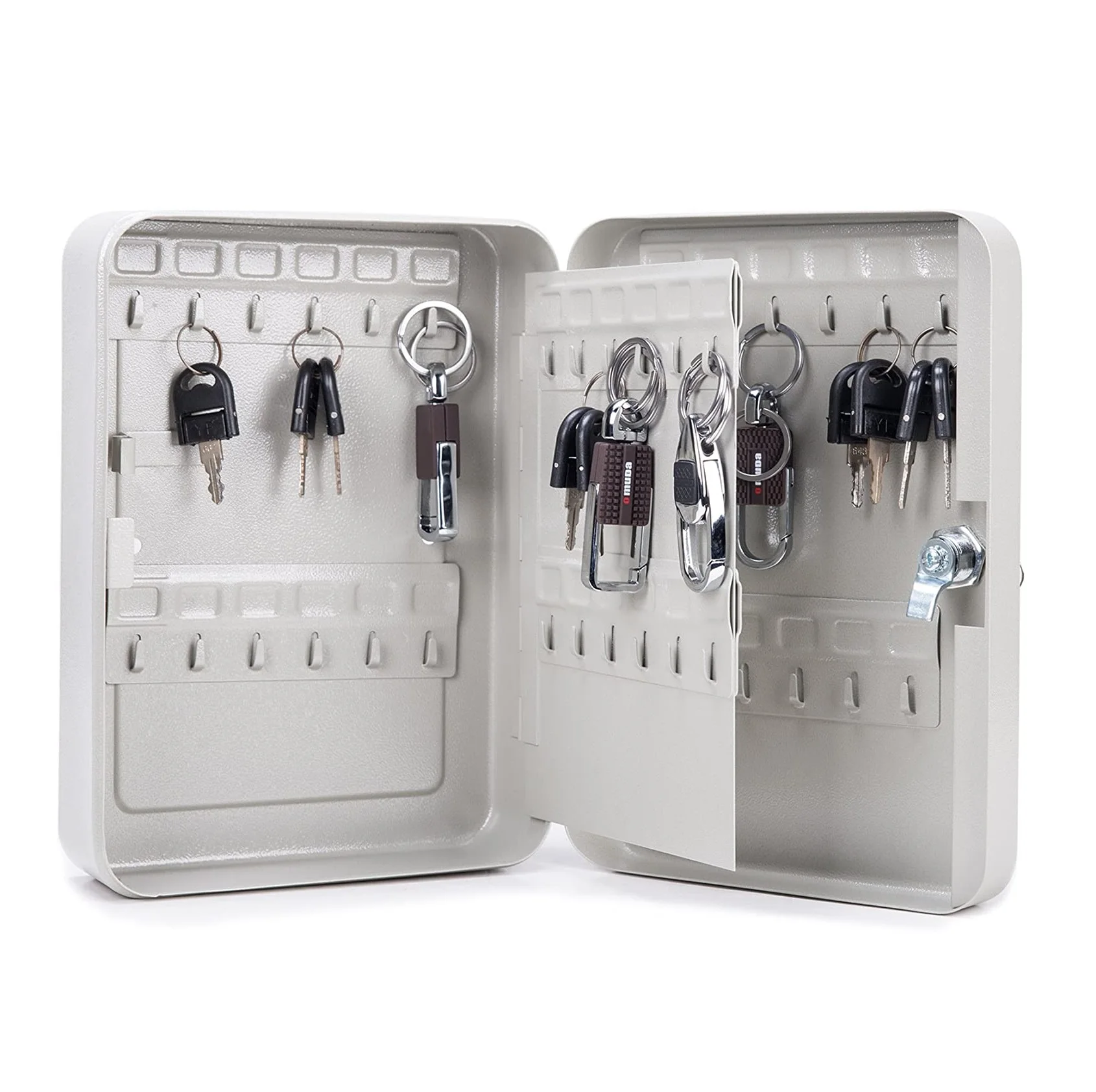 Steel-Security-Key-Storage-Holder-Cabinet-Valet-Lock-Box-20-36-48-Key ...