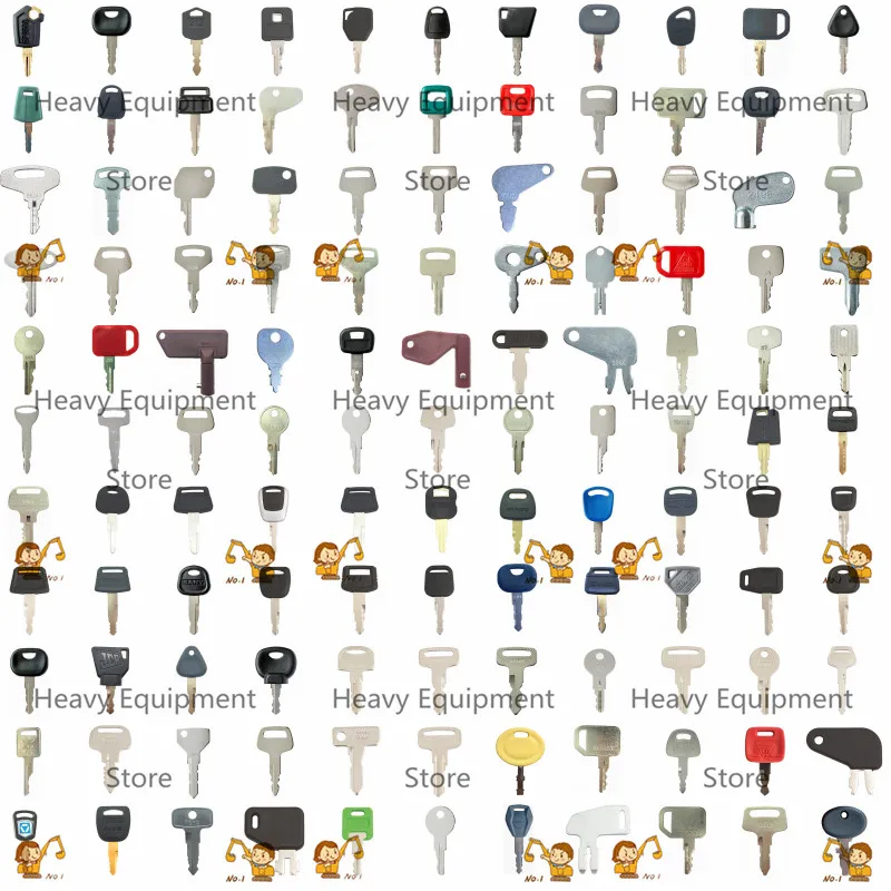 Heavy Construction Equipment Key For Caterpillar Liebherr Bomag For ...