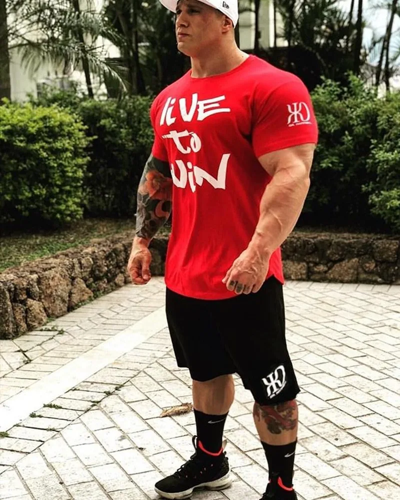Men's Fashion T Shirt Men Tops Summer Fitness Bodybuilding Clothes ...
