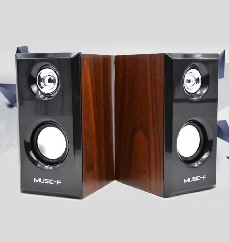 D092 Computer Wooden Usb Audio Notebook Computer Stereo Speakers ...