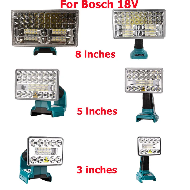New 30w Led Flashlight Outdoors Spotlight Light For Bosch Indoor Tool ...
