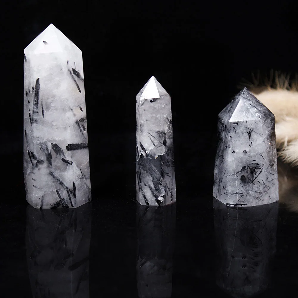1pc Natural Crystal White Quartz Point Hexagonal Column Obelisk Energy ...