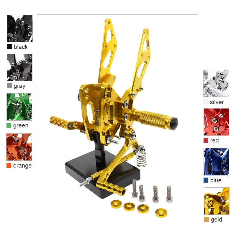 Aluminum-Motorcycle-Rear-Set-Footrests-Footpeg-Shift-Gear-Lever-Foot ...