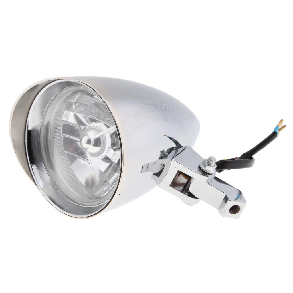 4-1/2'' 12V Front Headlight Headlamp 3 Wire Connection for Bobber ...