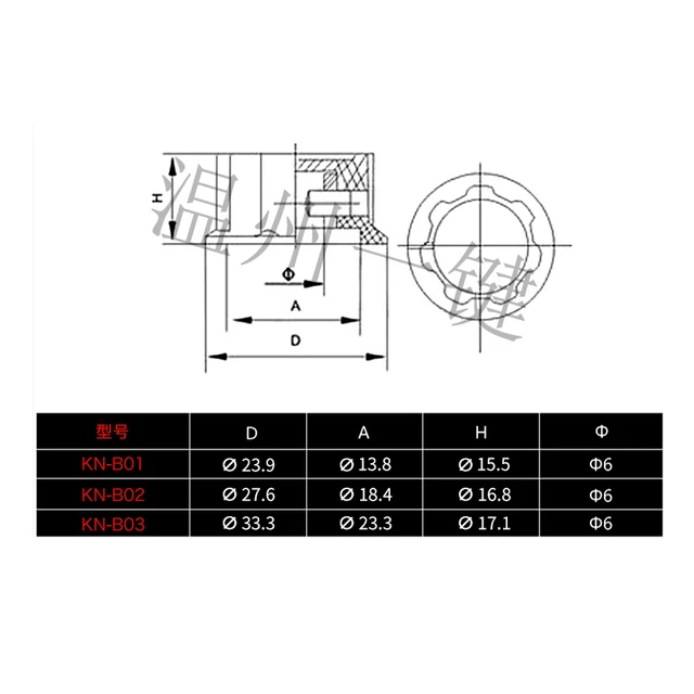 10 Dcs Kn-B01/B02/B03 Térfogat-Szabályozó Potenciométer Gomb Bakelite ...