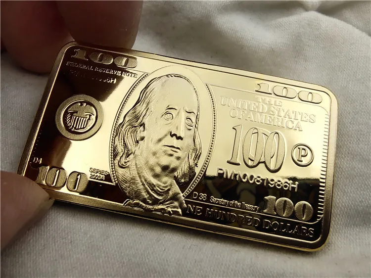USA-100-Dollar-Bullion-24k-Gold-Bar-American-Metal-Coin-Golden-Bars-USD ...