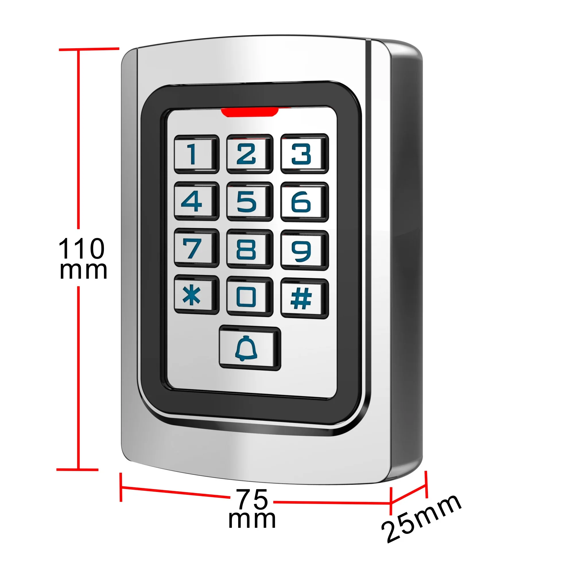 Ip68 Waterproof Rfid Metal Access Control Keypad Em Card Reader For ...