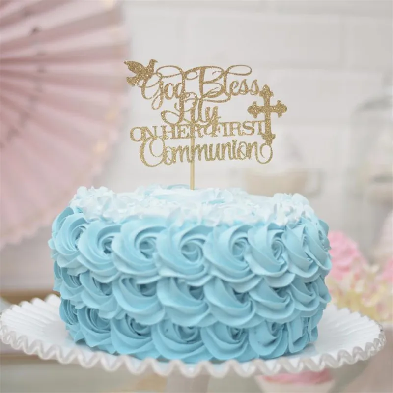 Party & Gifting God Bless Cake Topper First Communion Baby Blessing ...