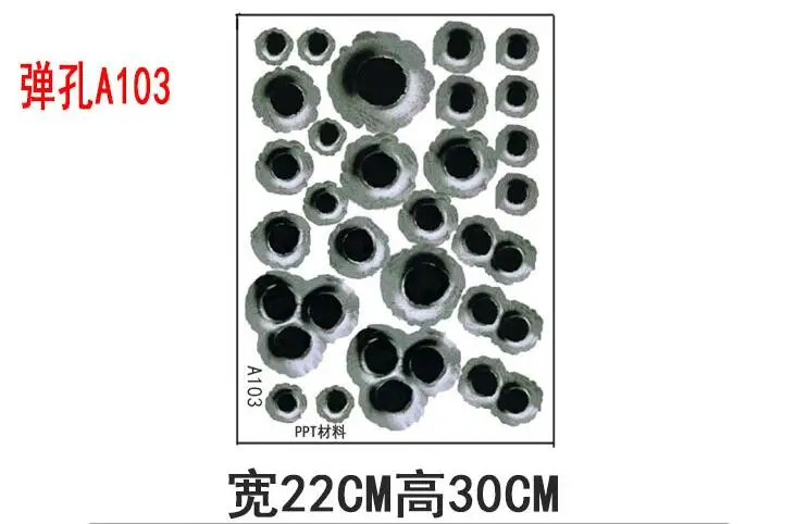 1Pcs Car Stickers 3D Bullet Hole Funny Decal Car-covers Motorcycle ...