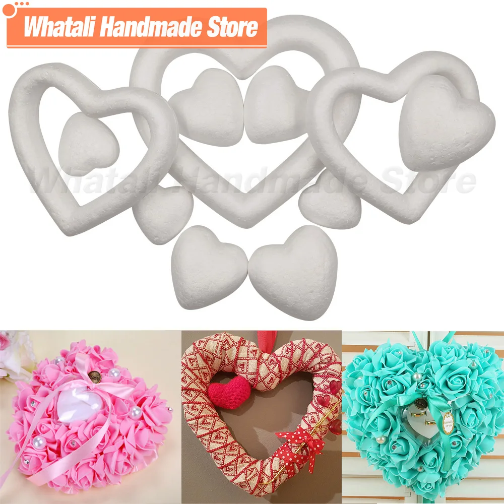 Polystyrene-Styrofoam-Heart-Modelling-Foam-Hollow-Solid-Heart-For-Party ...