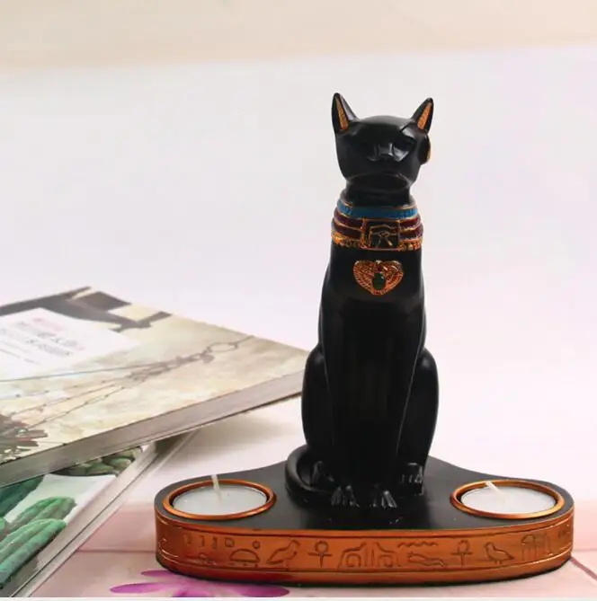 Candleholders Home & Living Vintage Hand Carved Cat Pillar Candle ...