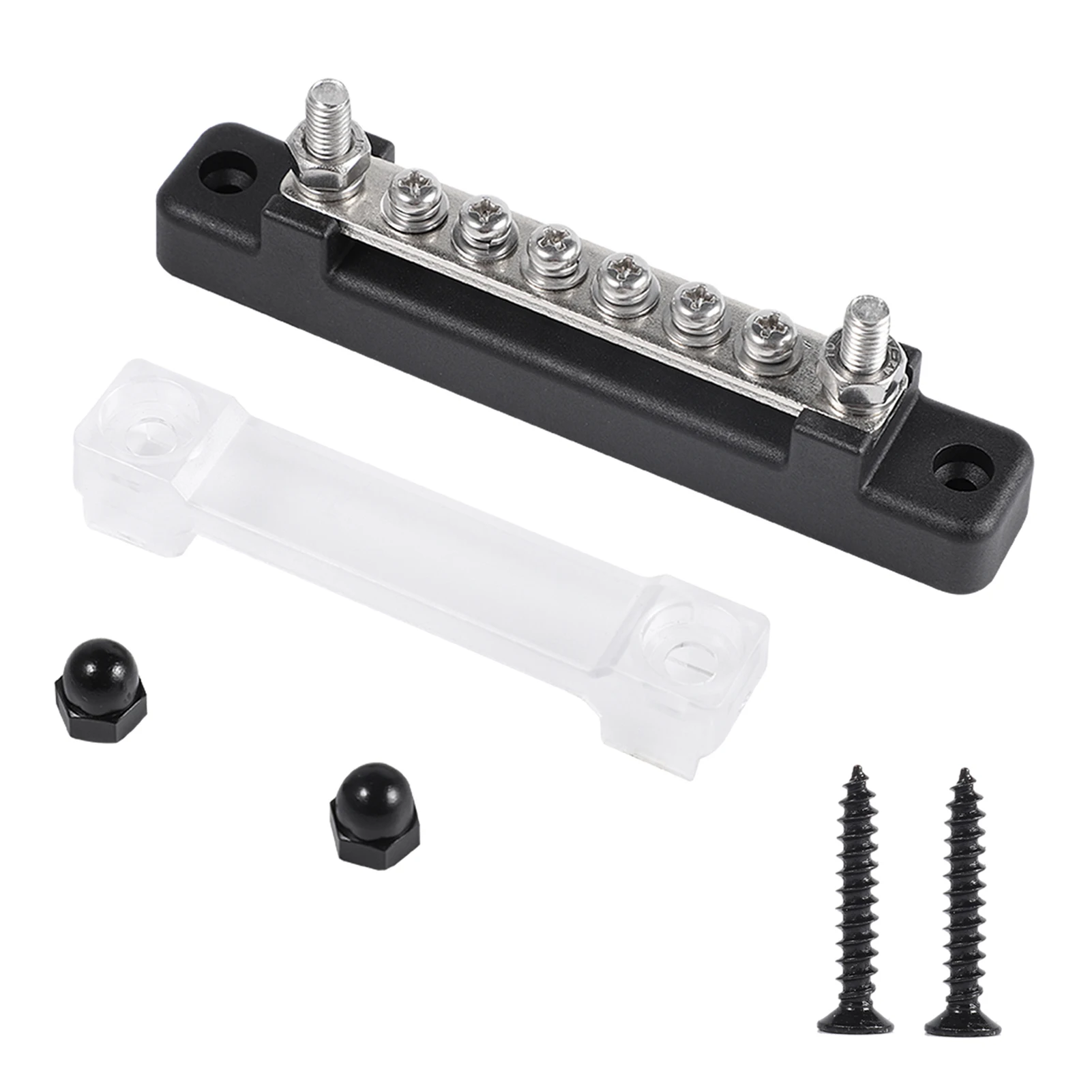 Electrical Funien Bus Bar Box,6 Terminal Single-row Bus Bar 150A BusBar ...