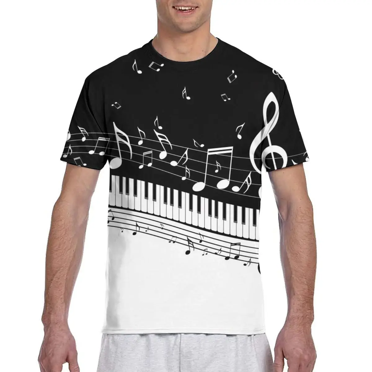 Musical notes t shirt - genielaneta