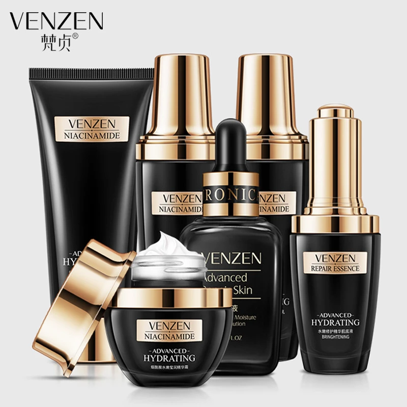 6PCS Niacinamide Skin Care Set Moisturizing Whitening Cleanser+Toner ...