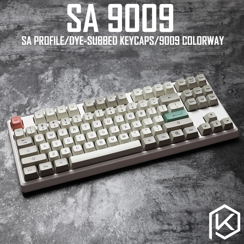 9009 colorway sa profile Dye Sub Keycap Set thick PBT plastic keyboard ...