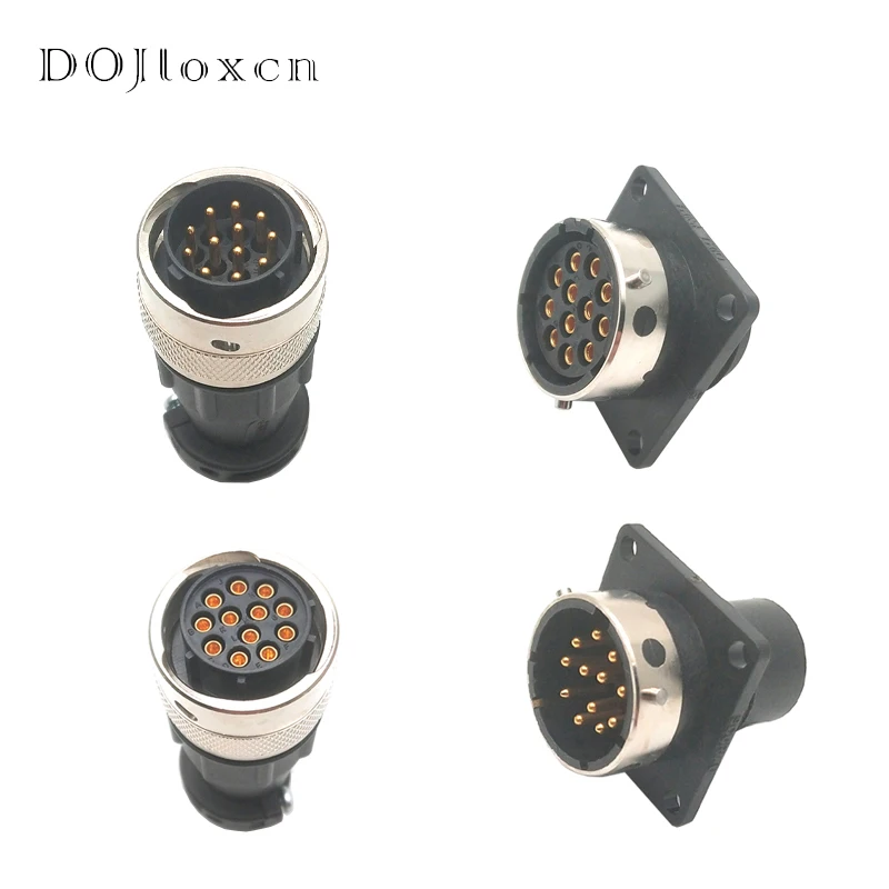 1 Set 12 Pin BURNDY SOURIAU Surio Lndustrial Male Female Seat Wiring ...