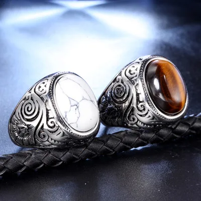 Onlysda-Retro-Ancient-Middle-East-Arabic-Style-stone-titanium-steel ...