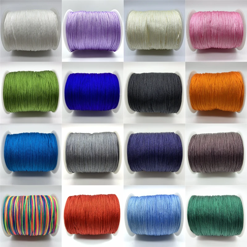 10yards/Lot 1mm Colorful Nylon Cord Rope Chinese Knot Macrame Cord Rope ...
