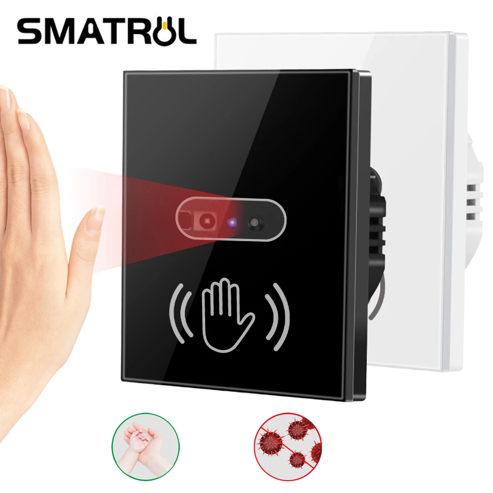 SMATRUL Wall Smart Light Switch Lnfrared IR Sensor No Need Touch EU UK ...