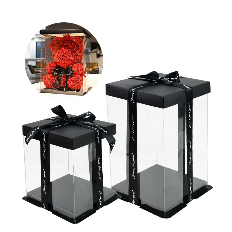 Caja de regalo transparente de PVC, suministros para tartas de ...