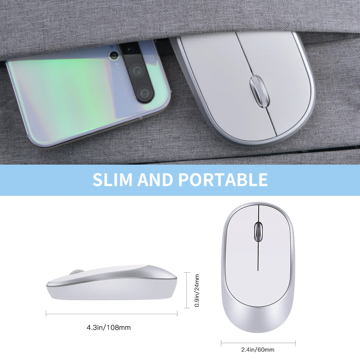 Bts 2.4G Wireless silent Mouse Ergonomic computer gaming mouse mini ...