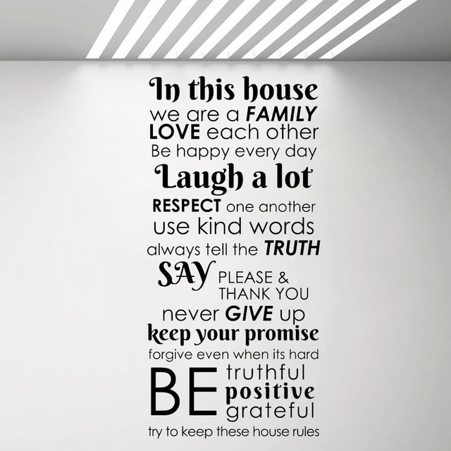 Family Wall Sayings Decor