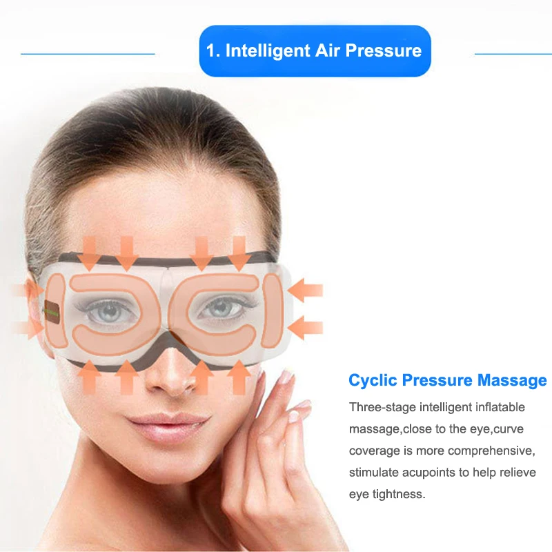 Rose - Masseur électrique pour thérapie oculaire, Bluetooth, musique ...