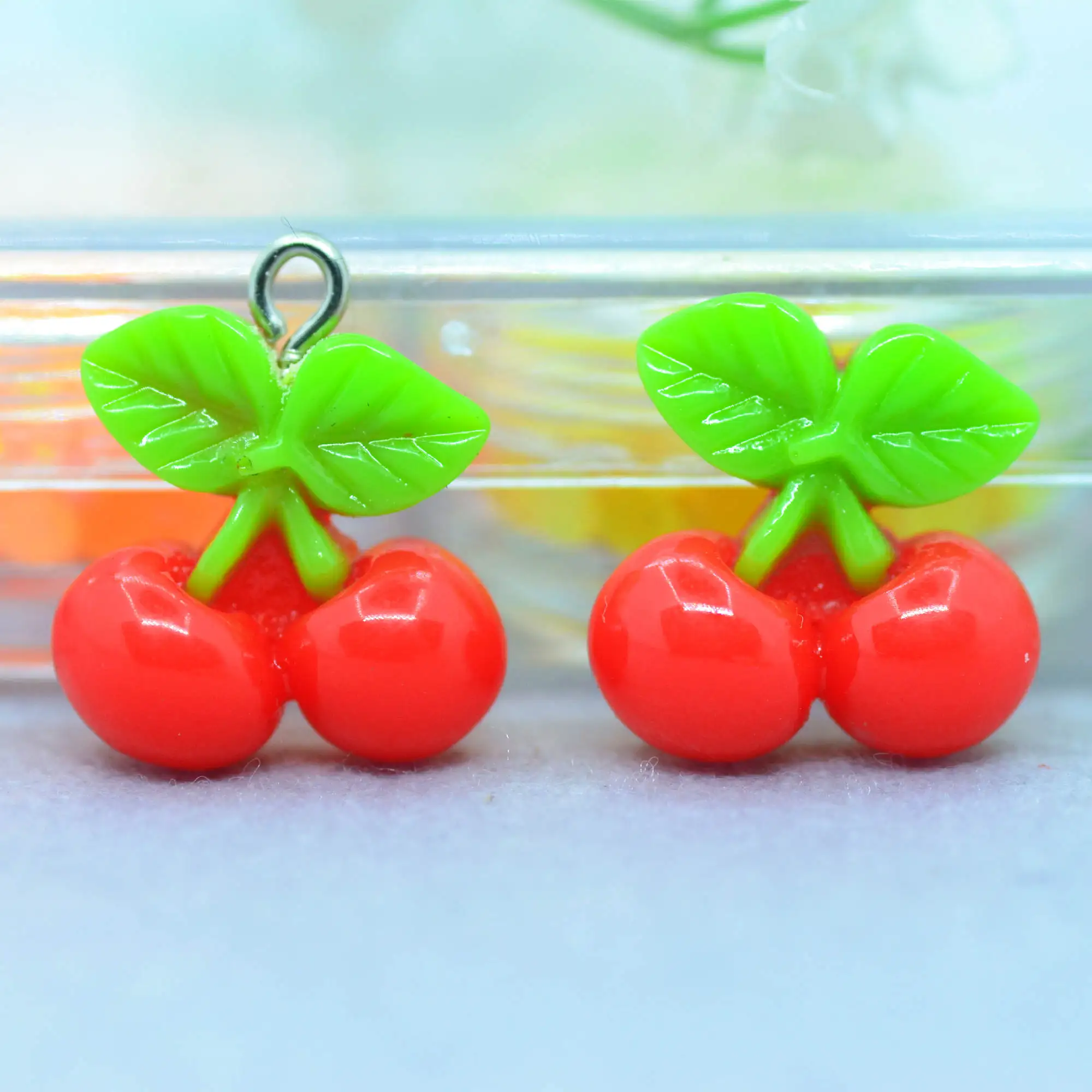 20PCS-Resin-Flatback-Cherry-Miniature-Cabochons-Children-Hair-Bow ...