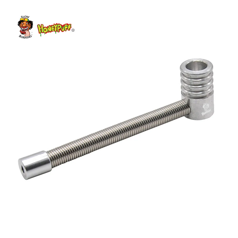Honeypuff 100mm Aluminum Smoking Pipe Foldable Spring Metal Pipe ...