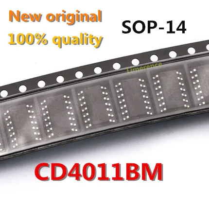 10 20 pces cd4011bm sop14 cd4011b cd4011 4011 sop 14 smd novo e ...