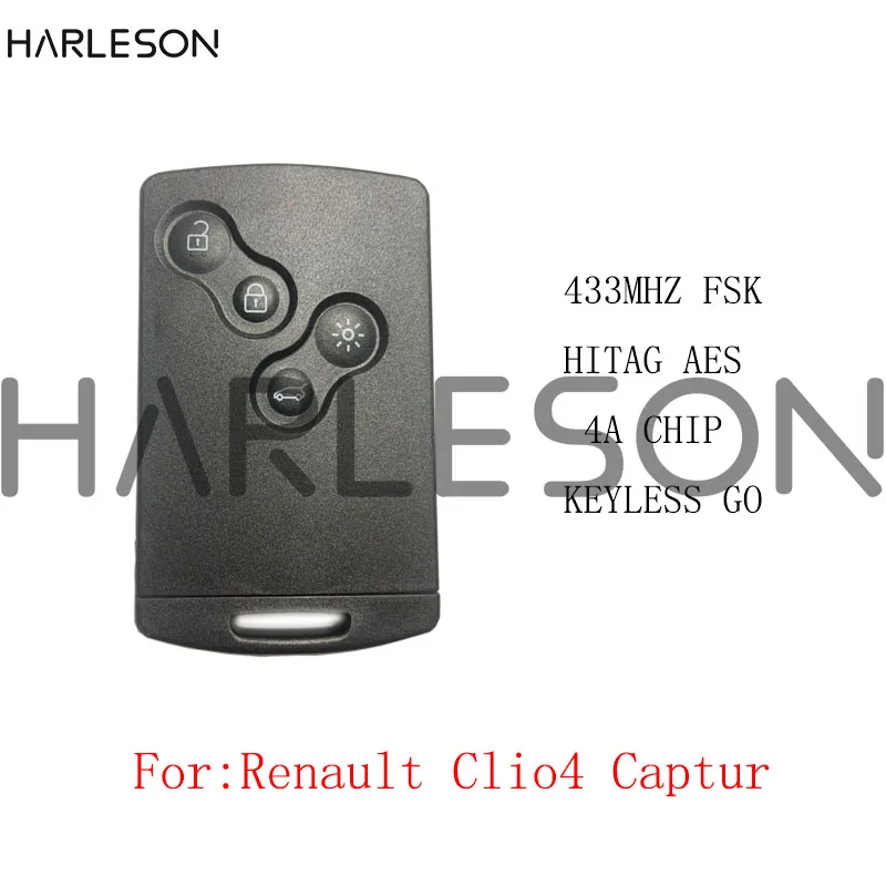 433MHz-4A-PCF7953M-PCF7945M-Chip-Car-Key-Card-For-Renault-Clio-IV ...
