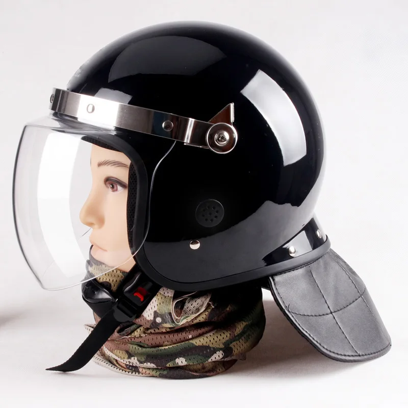 Anti-riot-Helmet-Protection-Safety-Hat-Transparent-Windproof-Lens-Riot ...