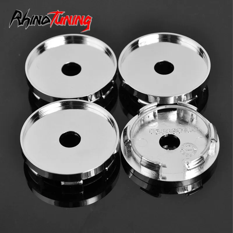 4pcs 56mm 51mm Car Wheel Center Caps Hub Emblem Chrome Covers Abs Rim ...