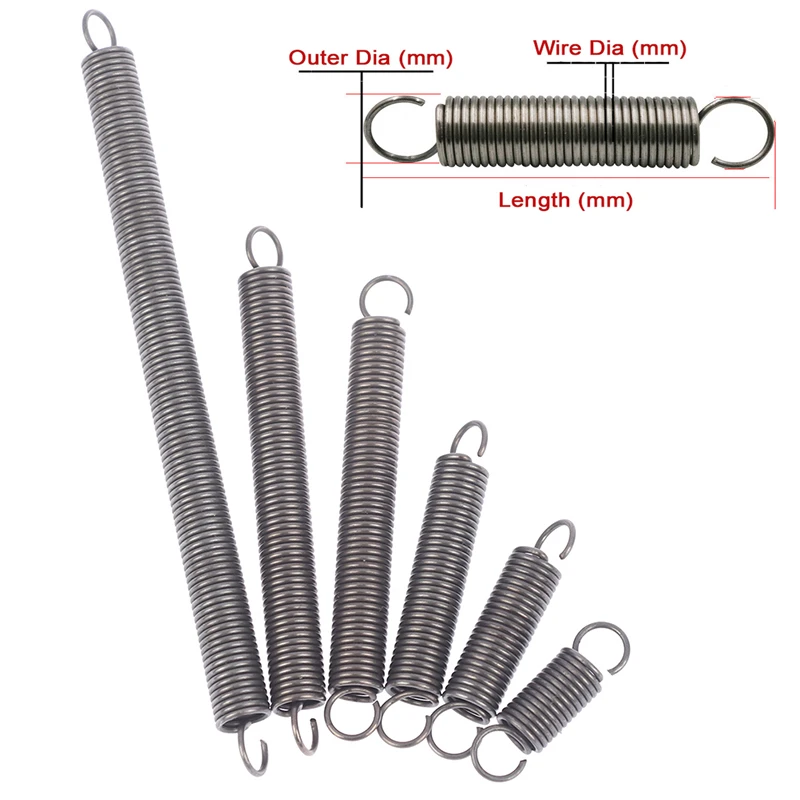 1pcs Open Hook Tension Spring Pullback Spring Coil Extension Spring ...
