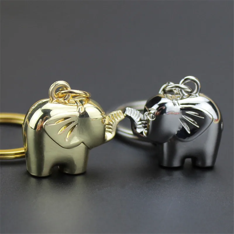Fashion-Lovely-Pet-Keychain-Elephant-Keyrings-Silver-Color-Gold-Alloy ...
