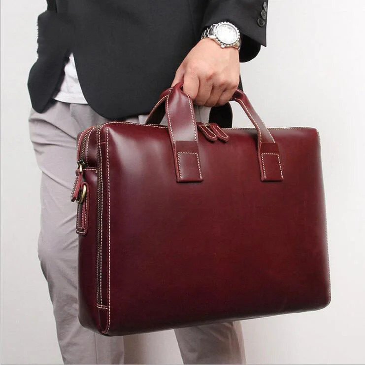 British Style Leather Briefcase Luxury Fashion Designer Shoulder Bag ...
