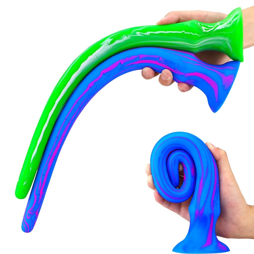 New-Silicone-Butt-Plug-15-5inch-Super-Long-Anal-Dildo-Suction-Cup-Big ...