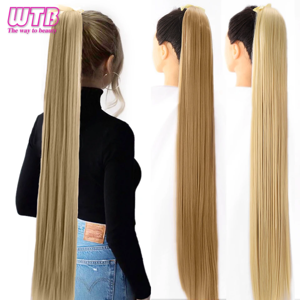 WTB coletas de pelo sintético para mujer, extensiones de cabello ...