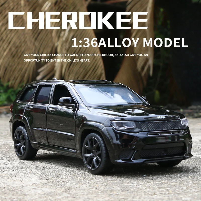1:36 Jeeps Grand Cherokee Trackhawk SUV Toy Car Alloy Pull Back Mini ...