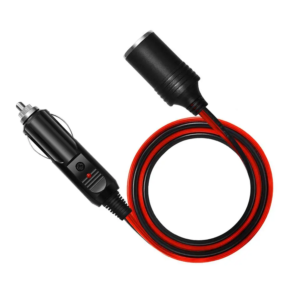 CHGeek Cable de extensión para encendedor de coche, adaptador de enchufe de 12V y 24V, fuente de ...