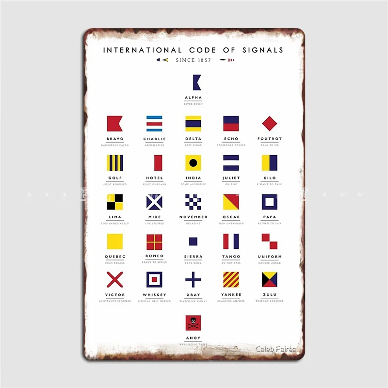 Nautical-Flags-International-Code-Of-Signals-Metal-Plaque-Poster-Cinema ...