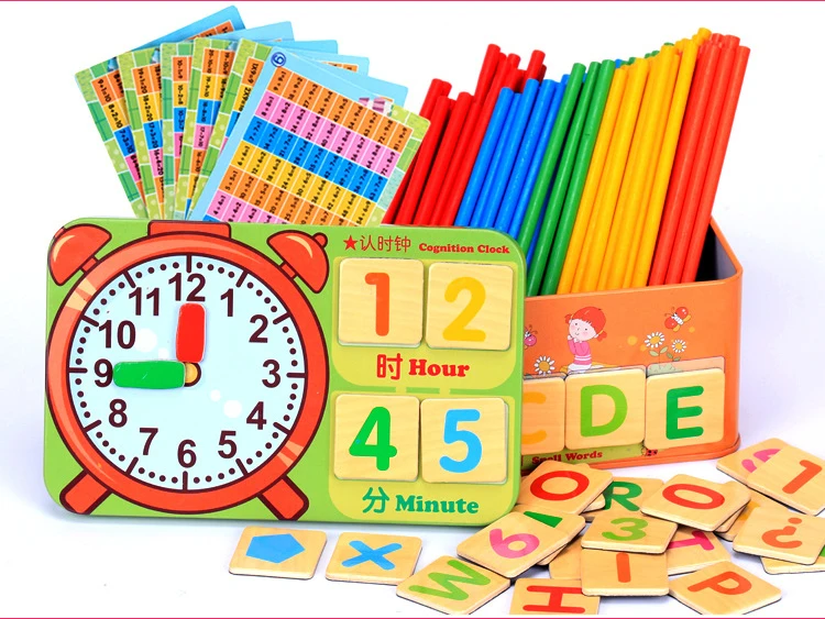 Wooden Montessori Math Toy For Children , Multiplication Table , Baby ...