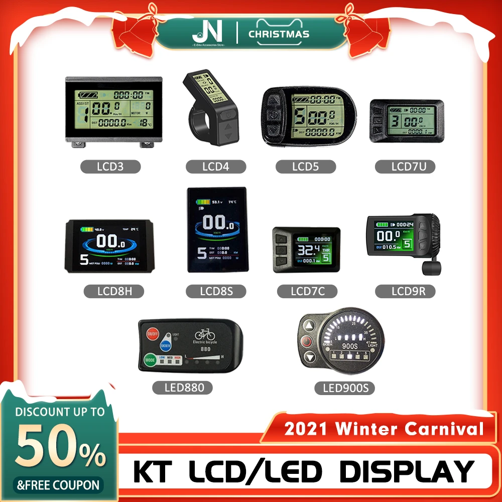 Ebike Kt Lcd Led Display Waterproof Sm Plug 24v36v48v72v Lcd3 Lcd4 Lcd5 ...