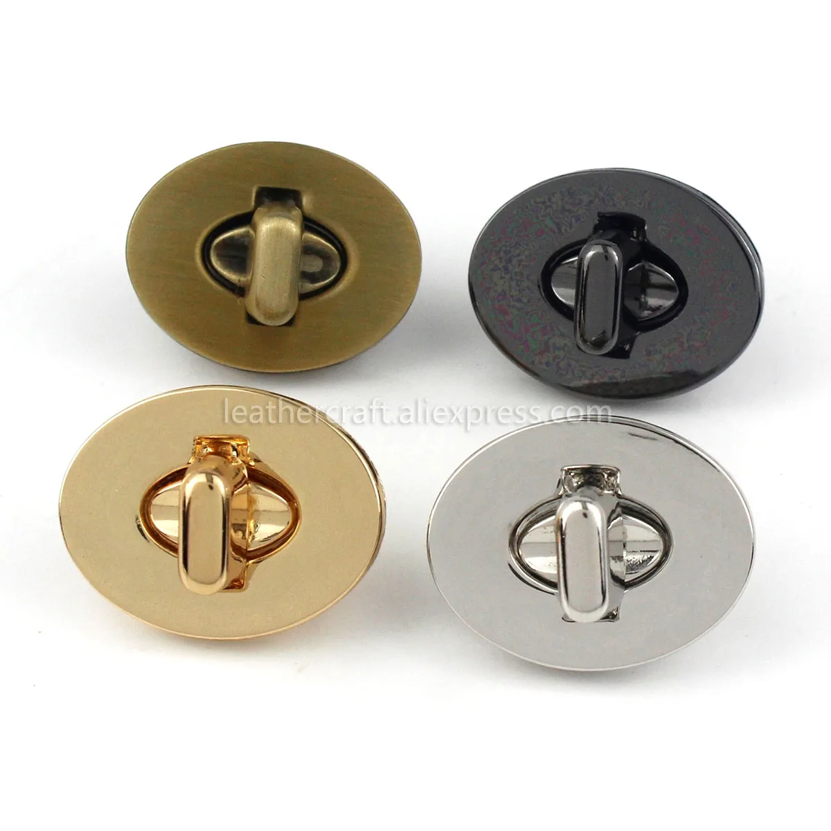 1x 3 Sizes Oval Shape Turn Lock Clasps Closure buckle Leather Craft ...