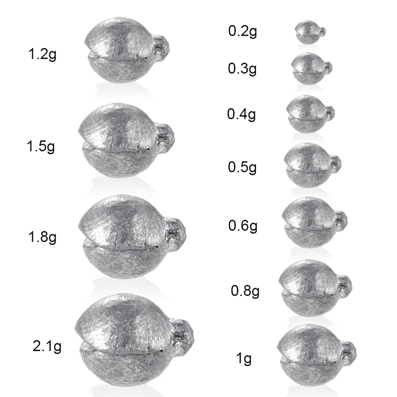 50 Stks/partij Open Beet Lood Set Lood Sinking Split Shots Vissen ...