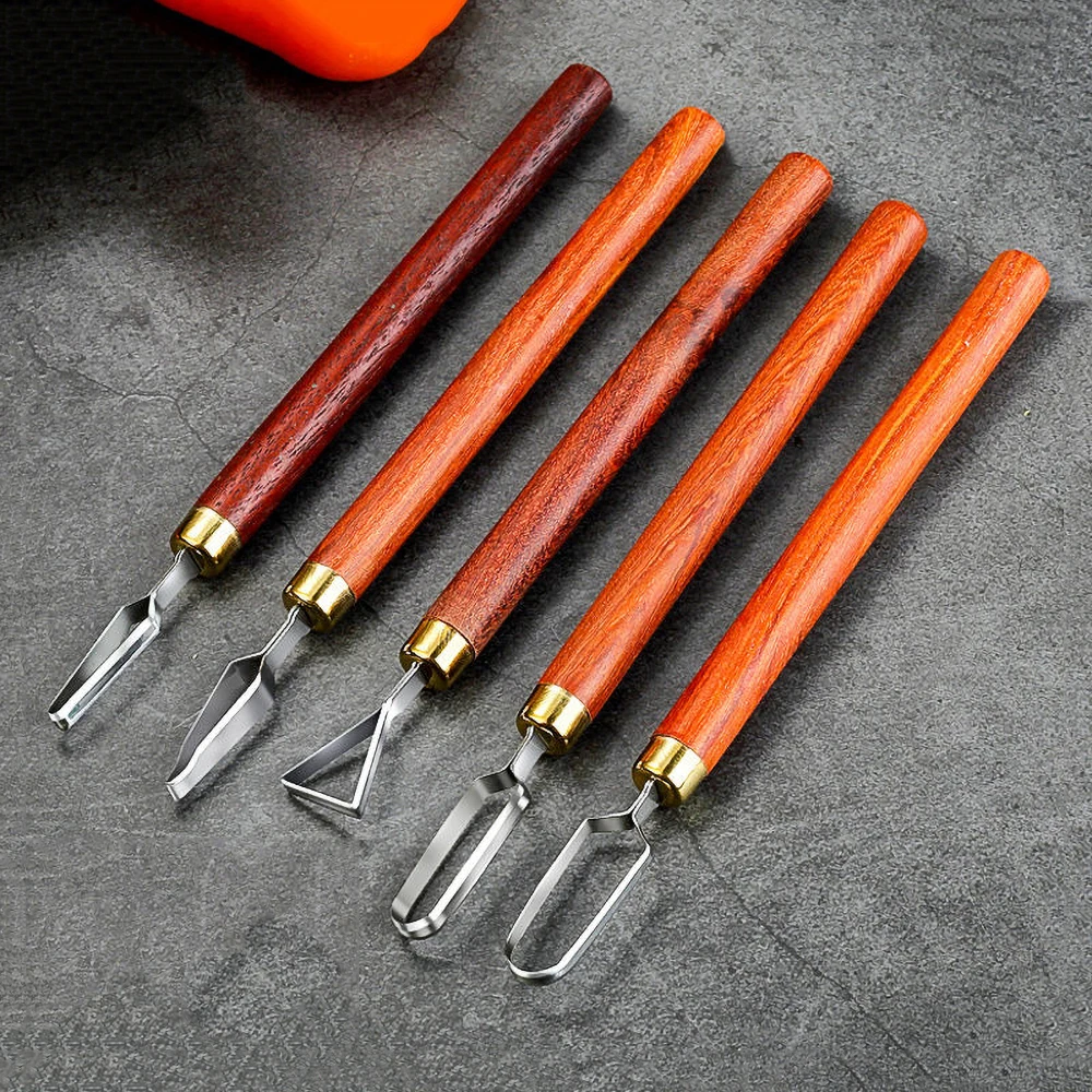 도자기 원형 조각 칼 Uvo 타입 조각 칼 Diy 도자기 질감 도구 세라믹 트리밍 조각 스테인레스 스틸 나이프도자기