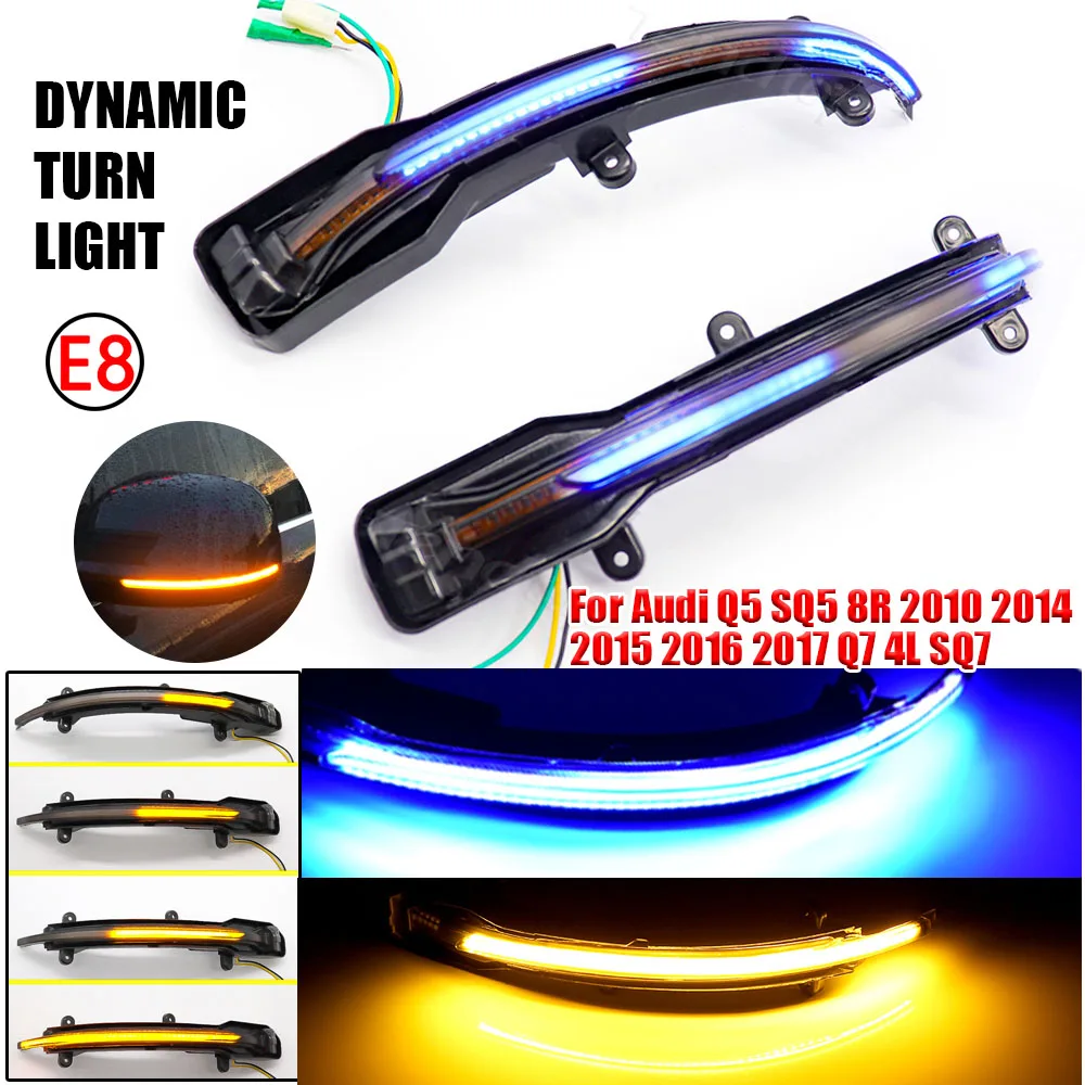 For Audi Q5 SQ5 8R Q7 4L SQ7 2010 2014 2015 2016 2017 Dynamic Blinker Indicator LED Flowing Turn ...