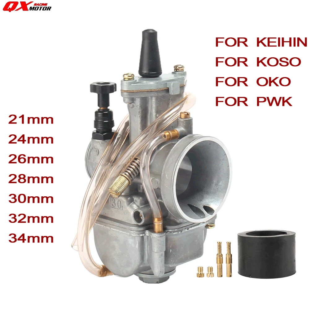 Motorcycle Carburetor Carburador PWK 21 24 26 28 30 32 34mm With Power Jet For OKO KOSO Dirt ...