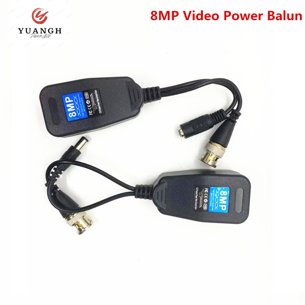 1CH Balún pasivo CCTV 8MP transceptor de Video Balun BNC a RJ45 para 4K ...