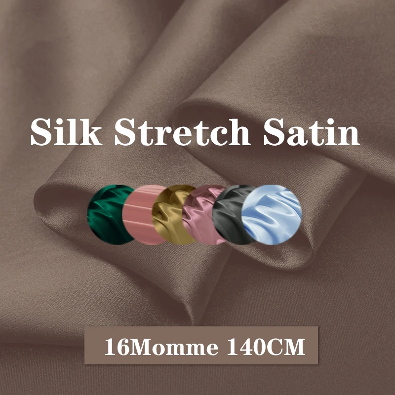 Fabric Sewing Silk Stretch | Fabric Dress Silk Stretch | Stretch Silk ...